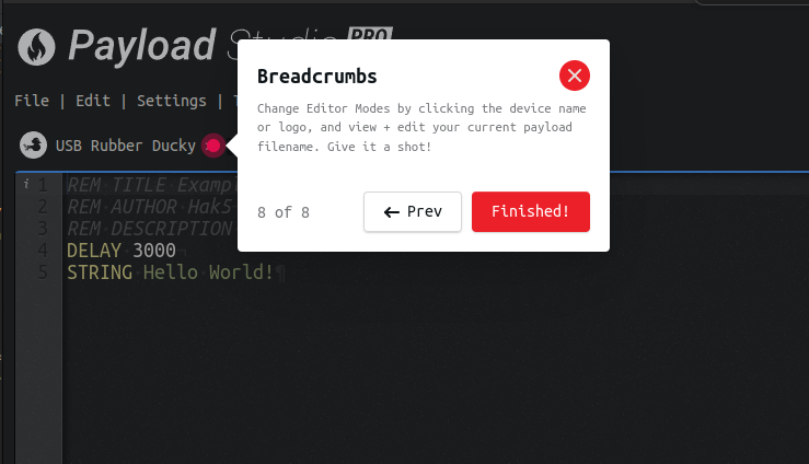 Getting Started | Hak5 - Payload Studio